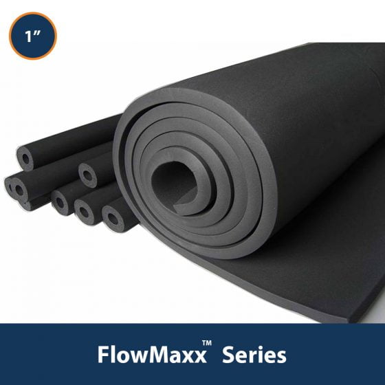 High Temperature Solar Pipe Insulation 1″ ID with 3/4″ Wall Thi...